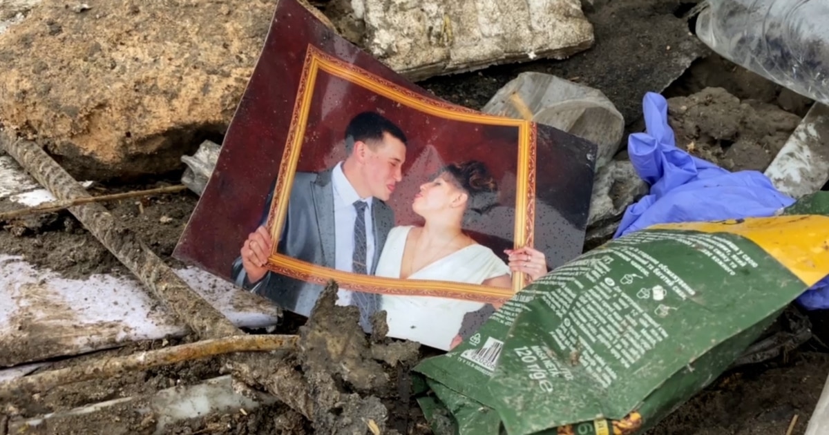 Ukrainian Rescuers Search Debris After Missile Attack