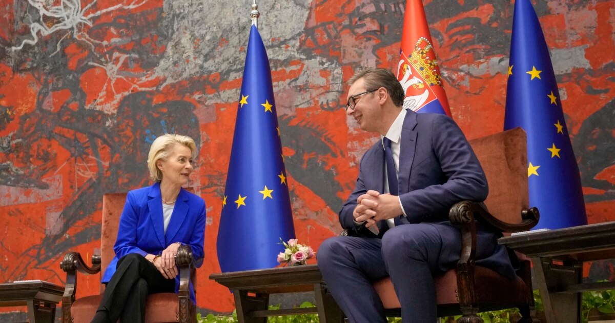 Фон Дер Лајен во Белград Спроведувањето на Охридскиот договор е де факто признавање на Косово