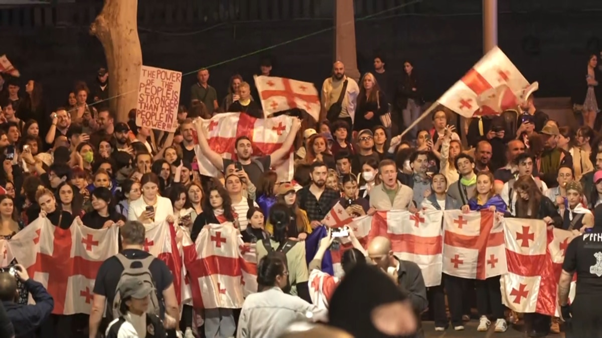 Angry Protests In Tbilisi As Parliament Rejects Veto On 'Foreign Agent ...