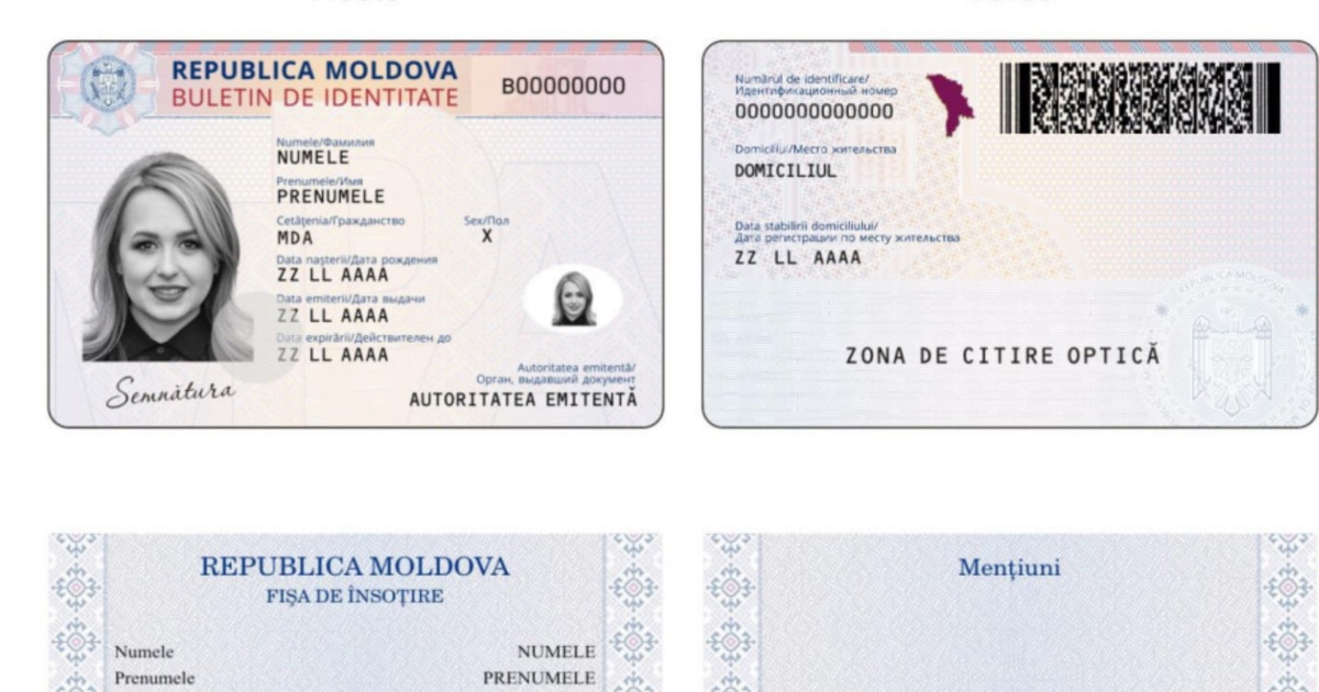 Cetățenii Republicii Moldova vor avea noi acte de identitate, după model european