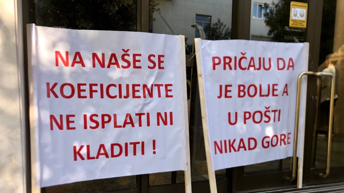 Zaposlenici crnogorske pošte stupili u generalni štrajk