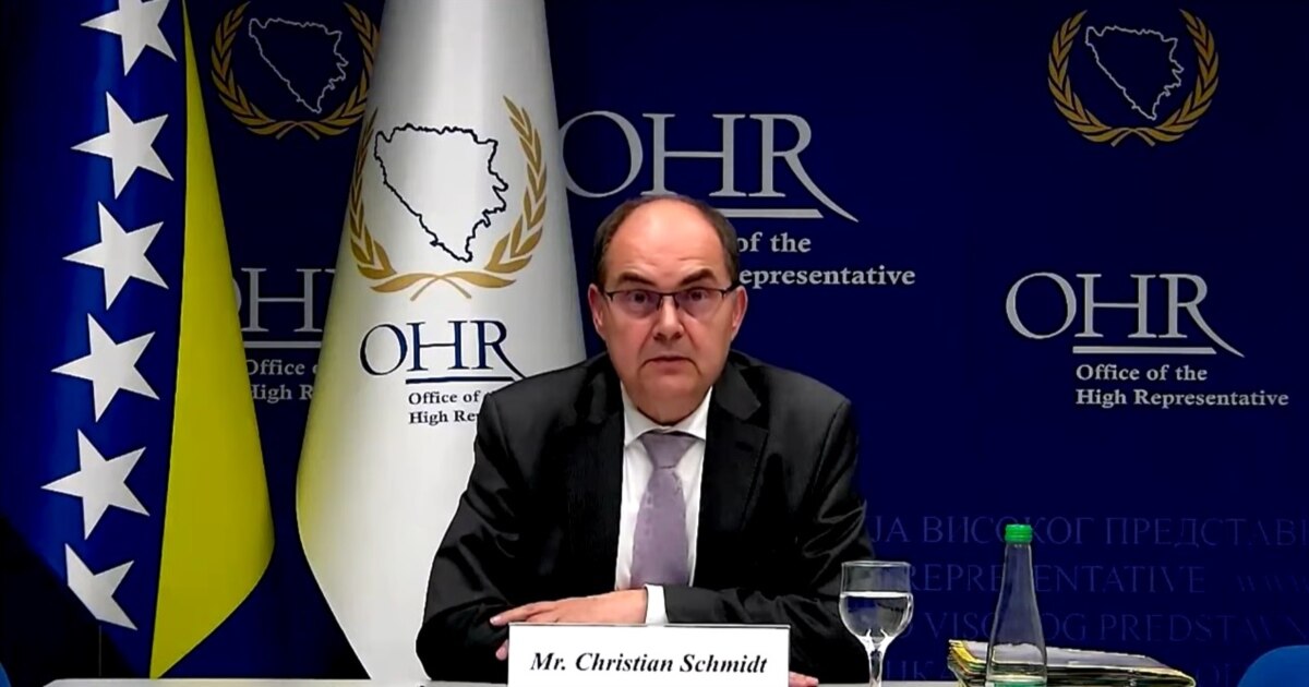 Entiteti nemaju državnost, poručio visoki predstavnik u BiH