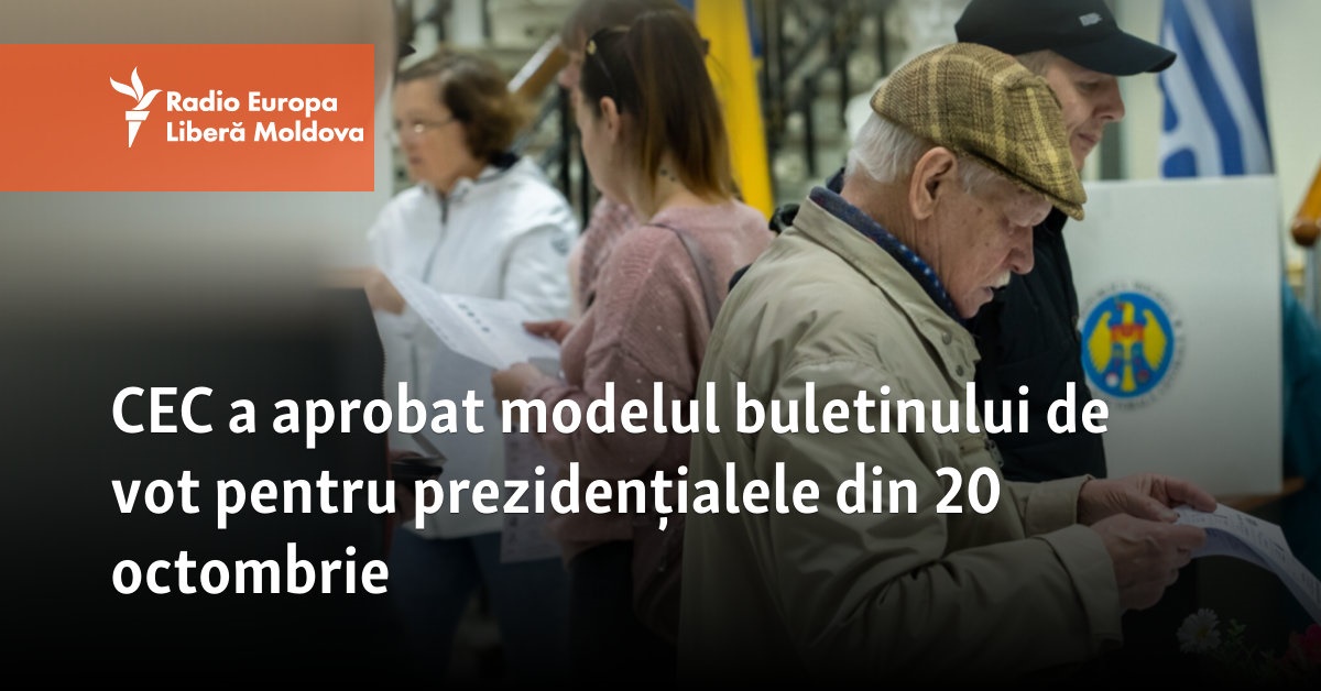 CEC a aprobat modelul buletinului de vot pentru prezidențialele din 20 ...
