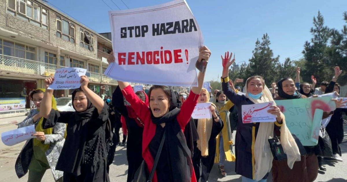 Afghan Women Protest Against 'Hazara Genocide' After Deadly Suicide Bombing