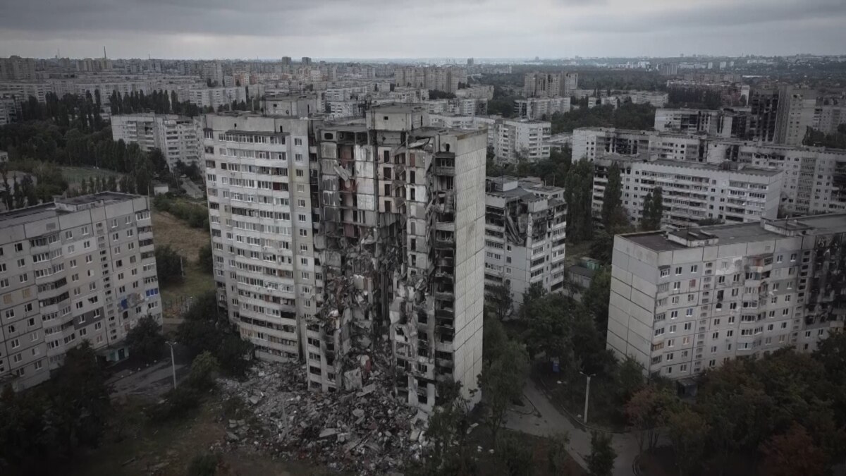 Up On The Roof, Ukrainians Survey Kharkiv Ruins