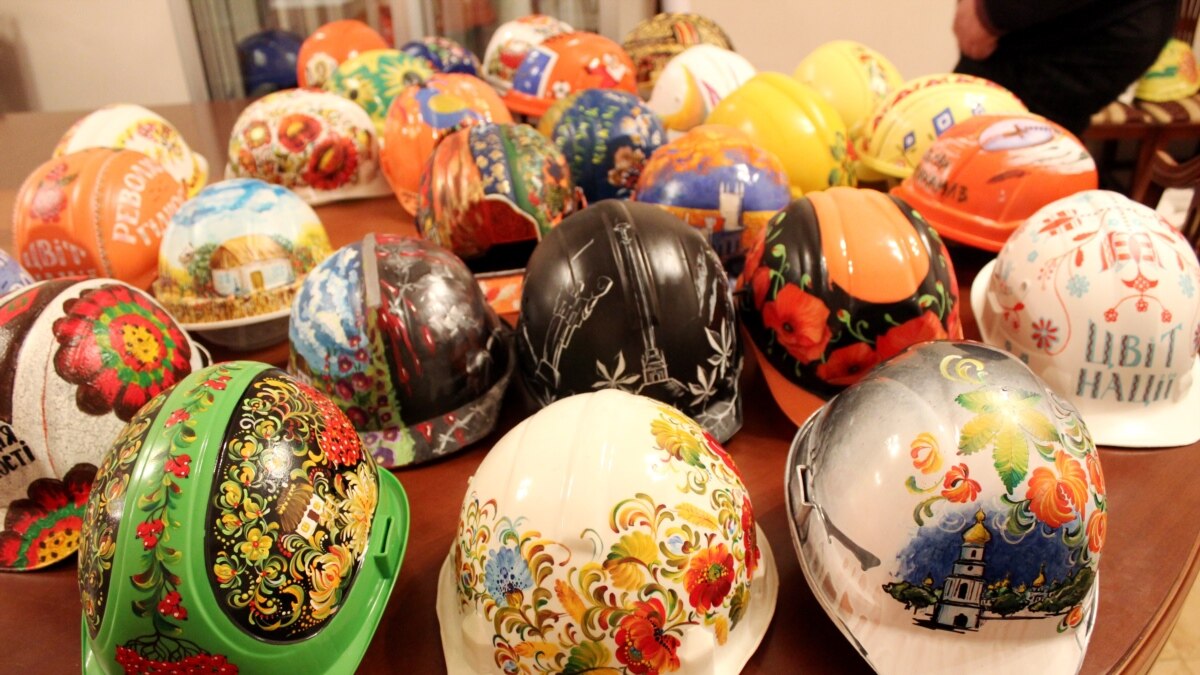 The Painted Helmets Of Ukraine's Protest Movement