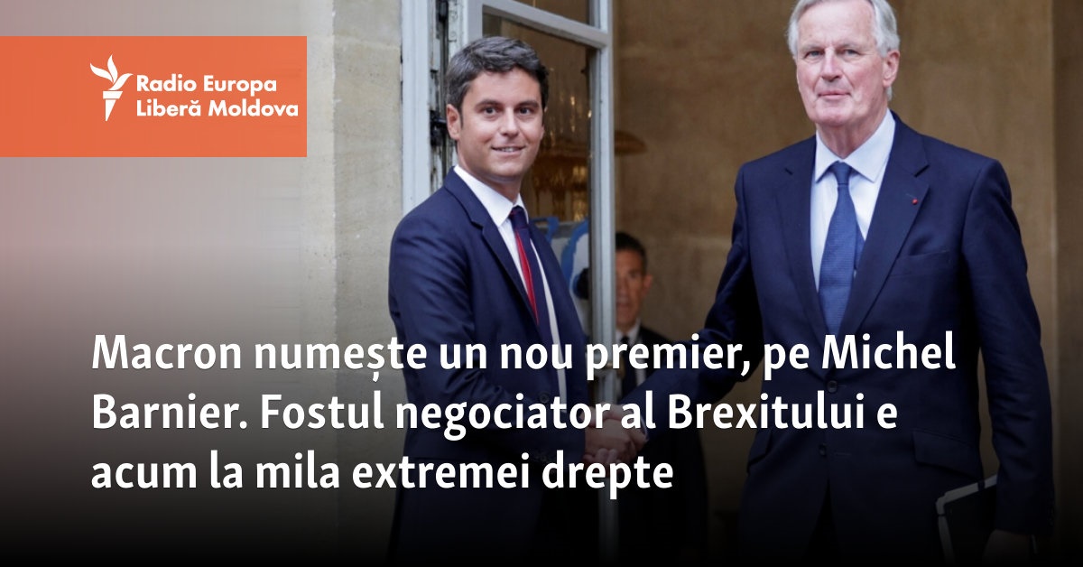 Macron numește un nou premier, pe Michel Barnier. Fostul negociator al Brexitului e acum la mila ...