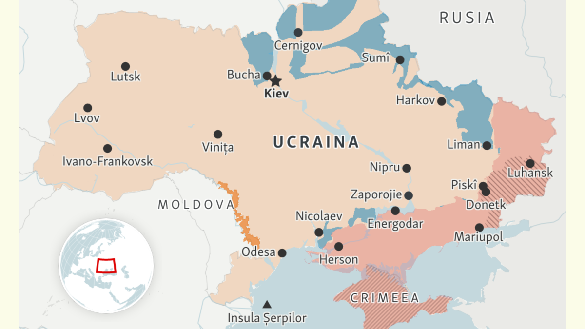 Harta luptelor din Ucraina la data de 27 octombrie 2022