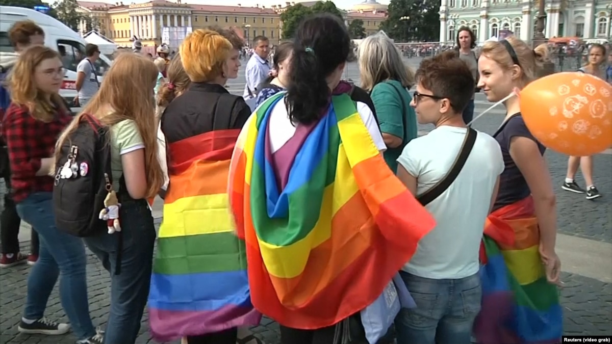 Russian LGBT Activists Detained In St. Petersburg Russian LGBT Activists Detained In St. Petersburg