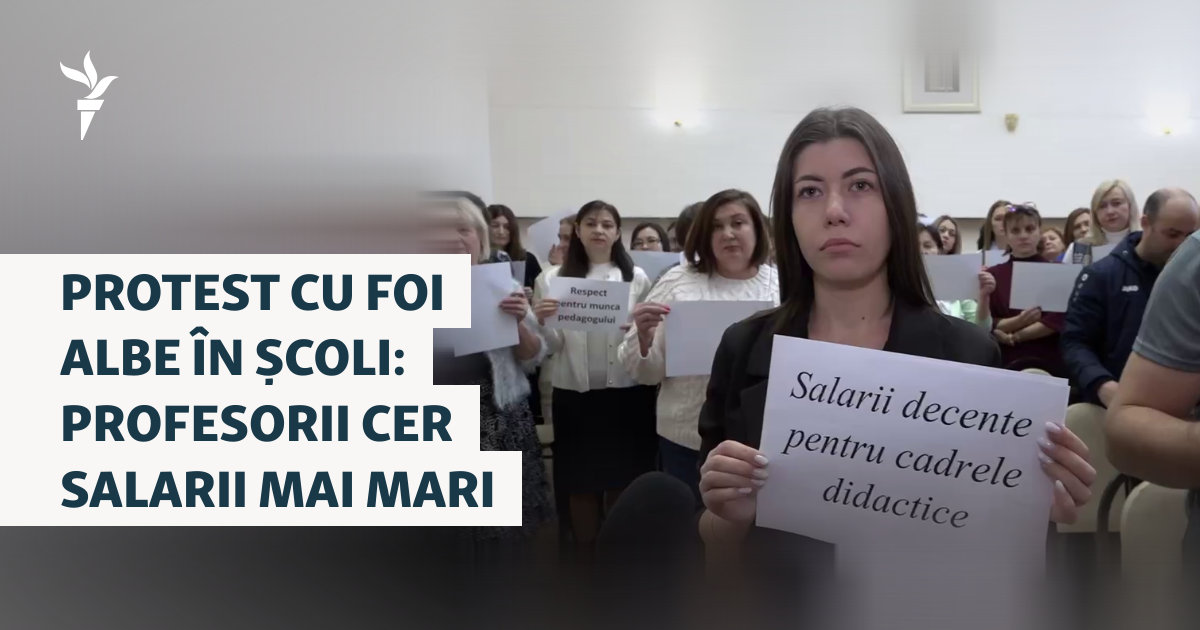 Protest cu foi albe în școli: Profesorii cer salarii mai mari