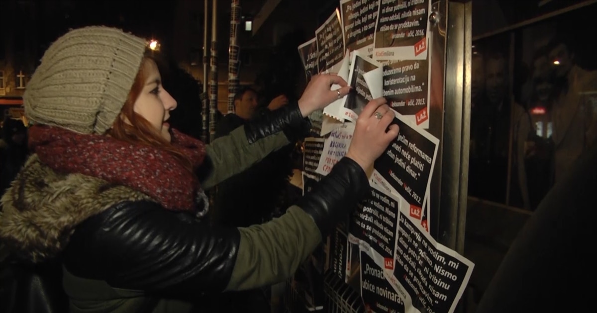 'Stick It To The Man': Serbia's Anti-Vucic Sticker Protest