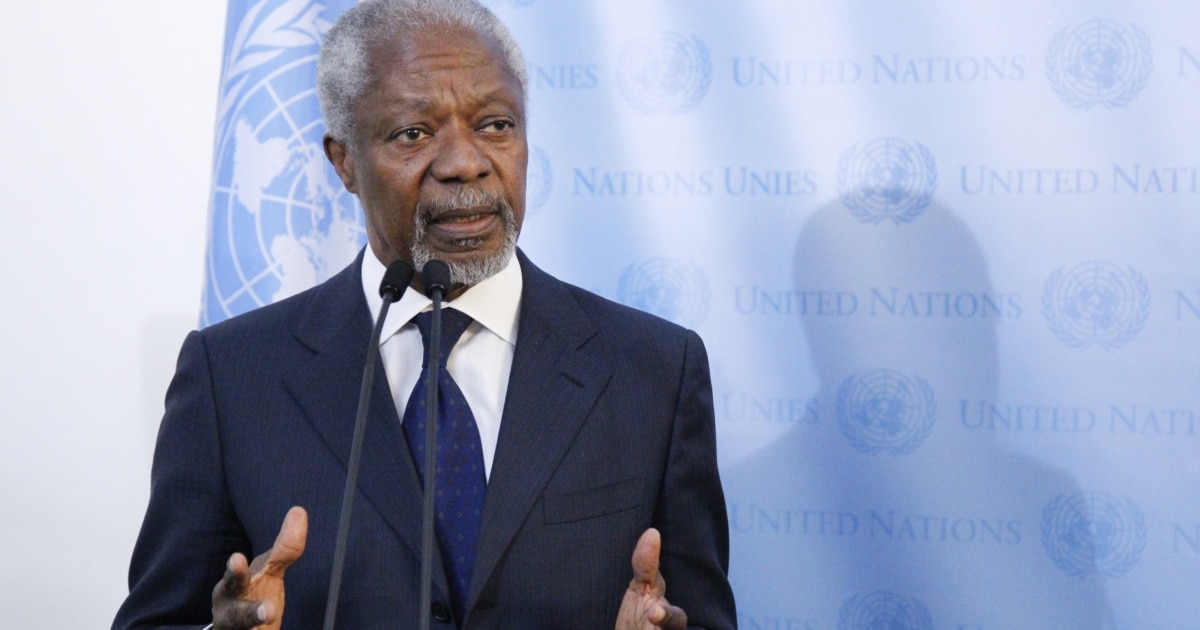 Annan: ‘Assad gan döküşligi bes etmek prosesine gatnaşmaly’