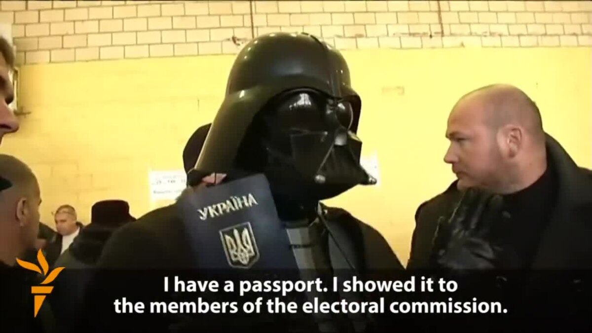 'Darth Vader' Prevented From Voting In Kyiv