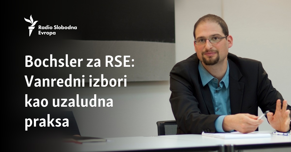 Bohsler: Vanredni izbori u Srbiji kao uzaludna praksa
