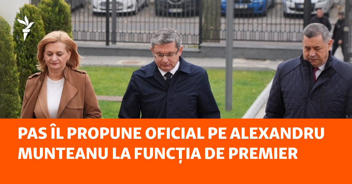 Alexandru Munteanu, desemnat oficial candidat la funcția de premier