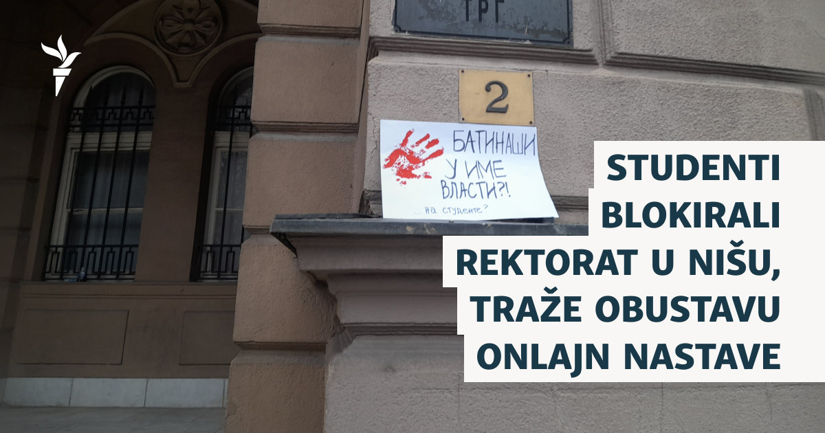 Studenti blokirali Rektorat u Nišu, traže obustavu onlajn nastave