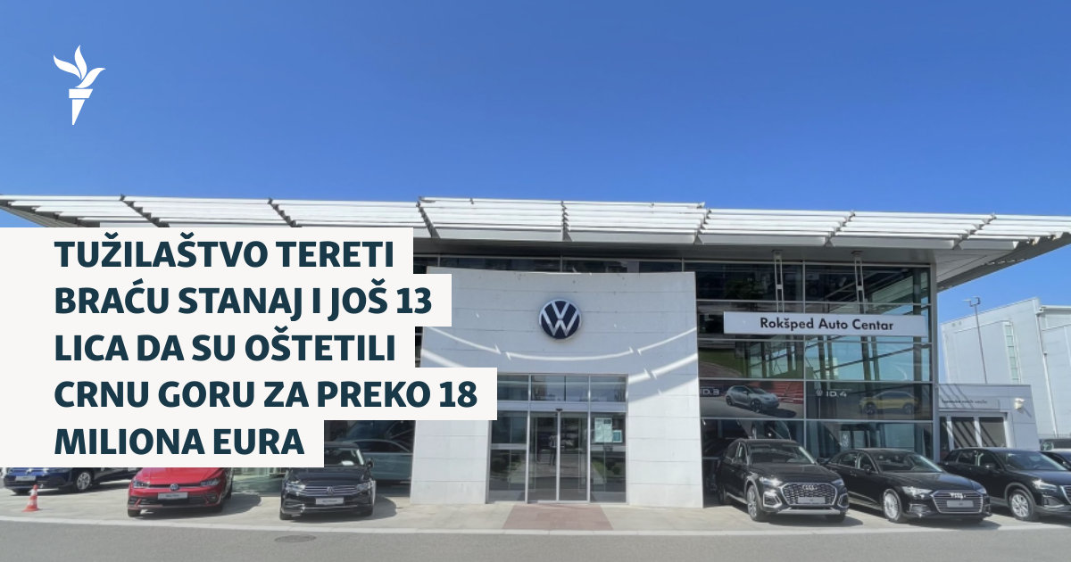 Tužilaštvo tereti braću Stanaj i još 13 lica da su oštetili Crnu Goru ...