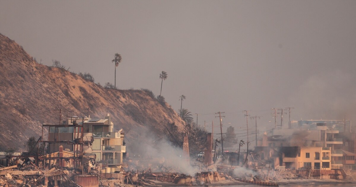 Porig égett Malibu festői része