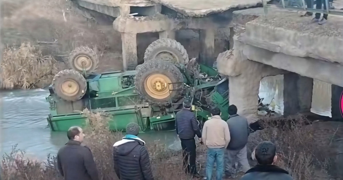 Körpü uçub, kombayn sürücüsü həlak olub [Video]