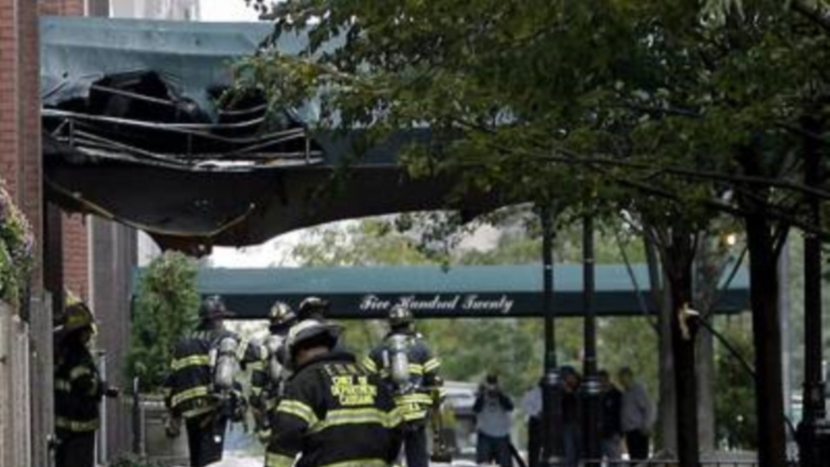 Small Plane Crashes Into Building In New York