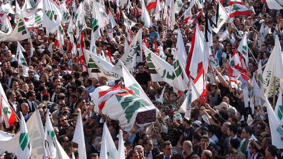 Lebanon: Huge Crowds Gather For Politician's Funeral