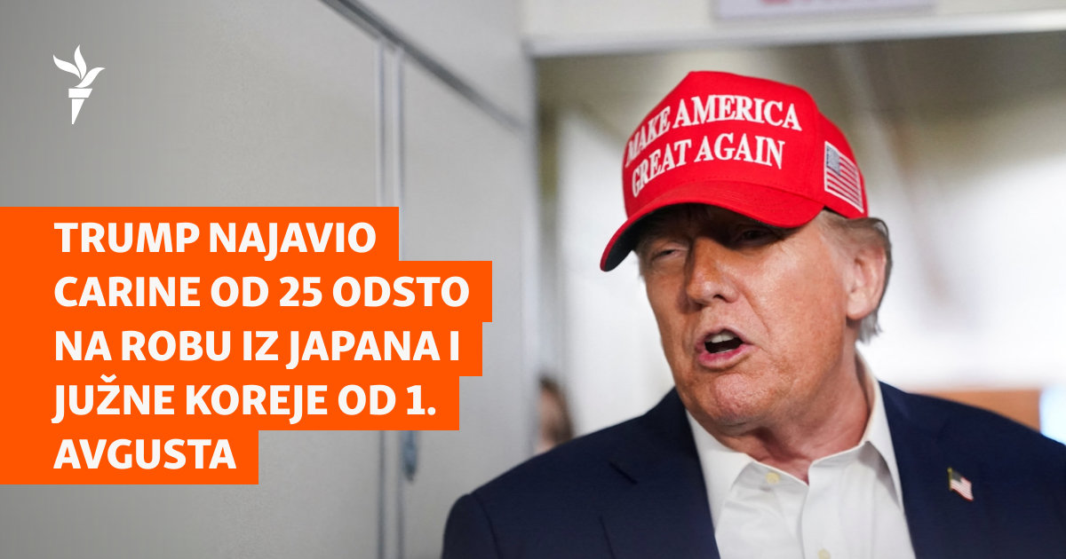 Trump najavio carine od 25 odsto na robu iz Japana i Južne Koreje od 1. avgusta