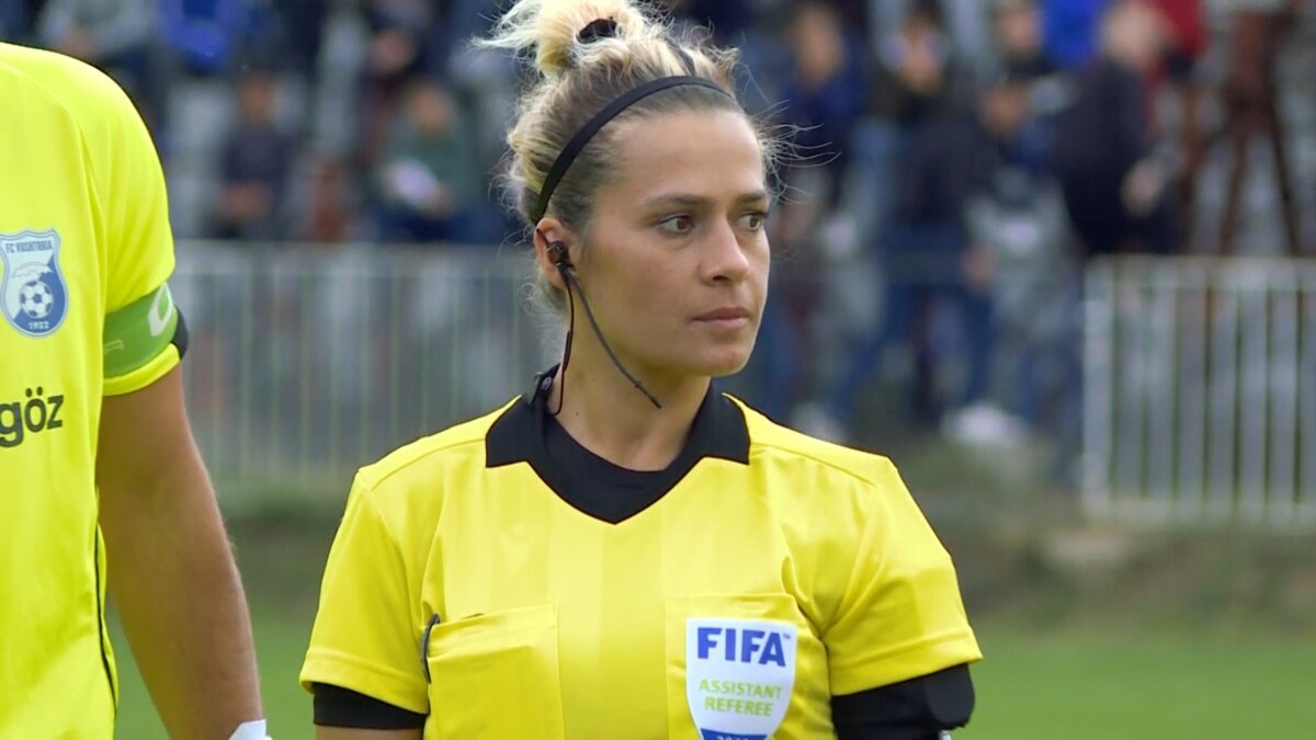 Female Referee Breaks Barriers In Kosovo's Soccer Stadiums