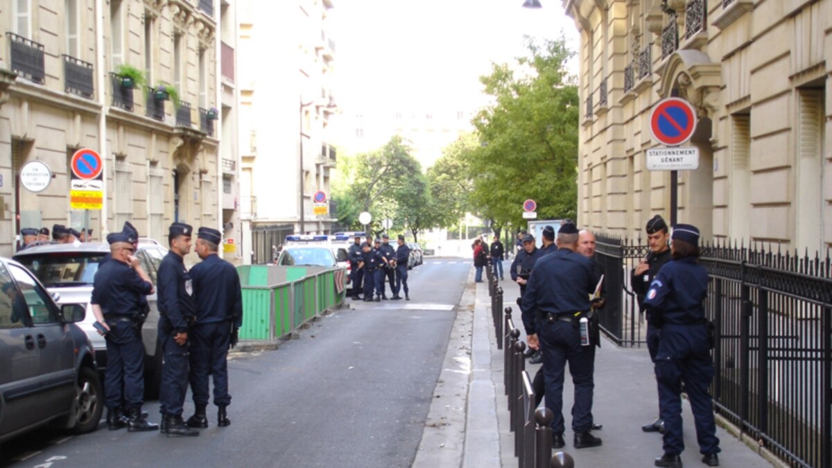 Turkmen Embassy Protest In Paris