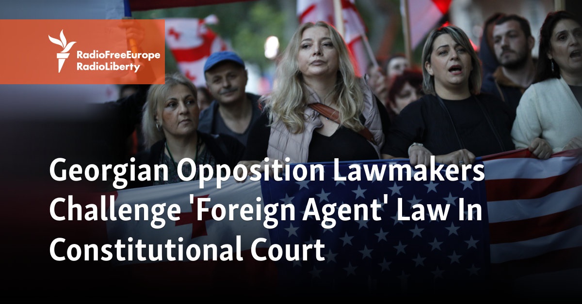 Georgian Opposition Lawmakers Challenge 'Foreign Agent' Law In ...
