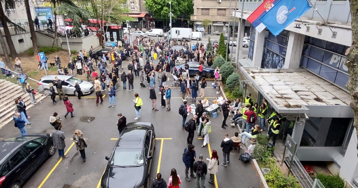 Serbian Students Rally Against Protest Coverage In Front Of Public ...