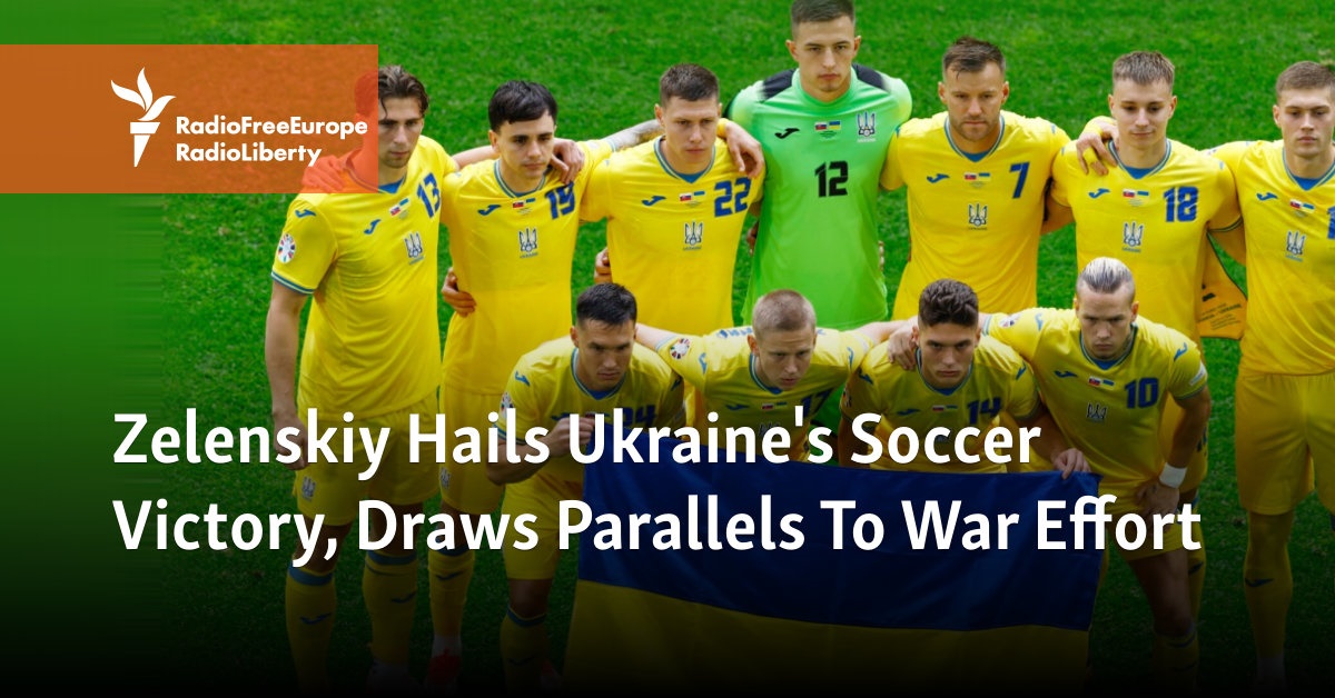 Zelenskiy Hails Ukraine's Soccer Victory, Draws Parallels To War Effort