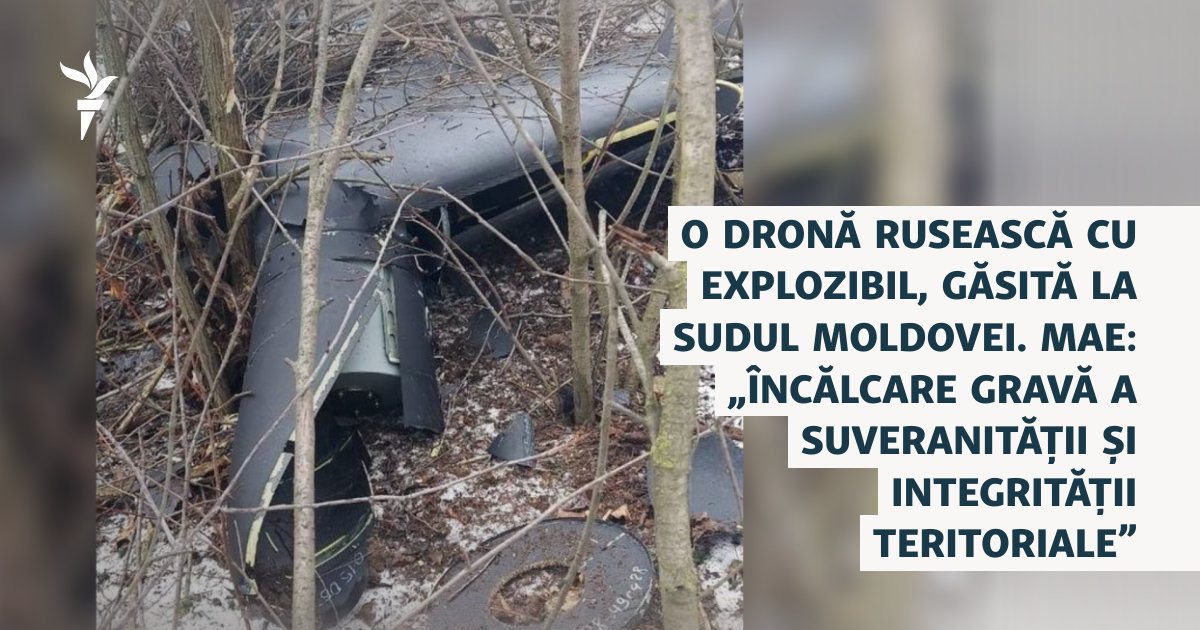 O dronă rusească cu 50 kg de explozibil, găsită la sudul Moldovei ...