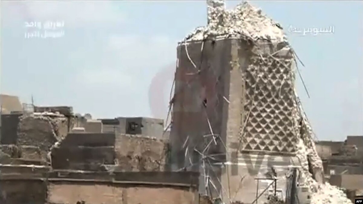 IS's Destruction Of Iconic Mosul Mosque Called 'Declaration Of Defeat'