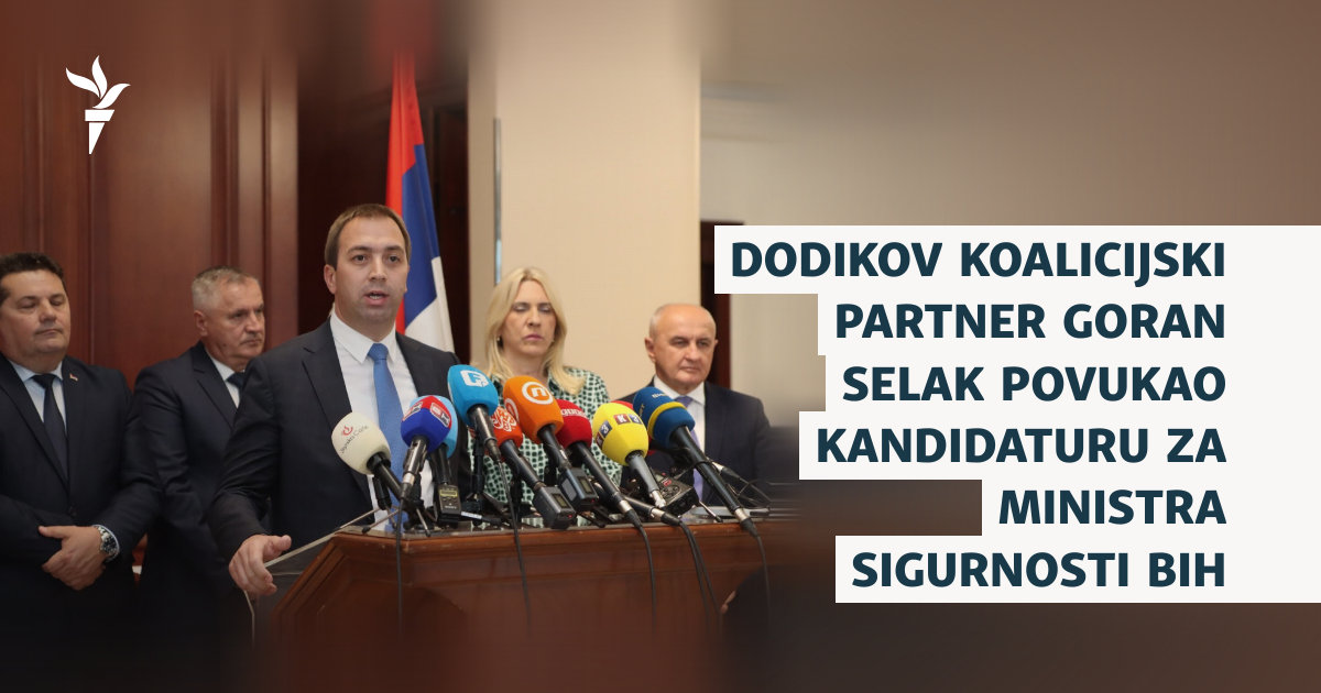 Dodikov koalicijski partner Goran Selak povukao kandidaturu za ministra ...