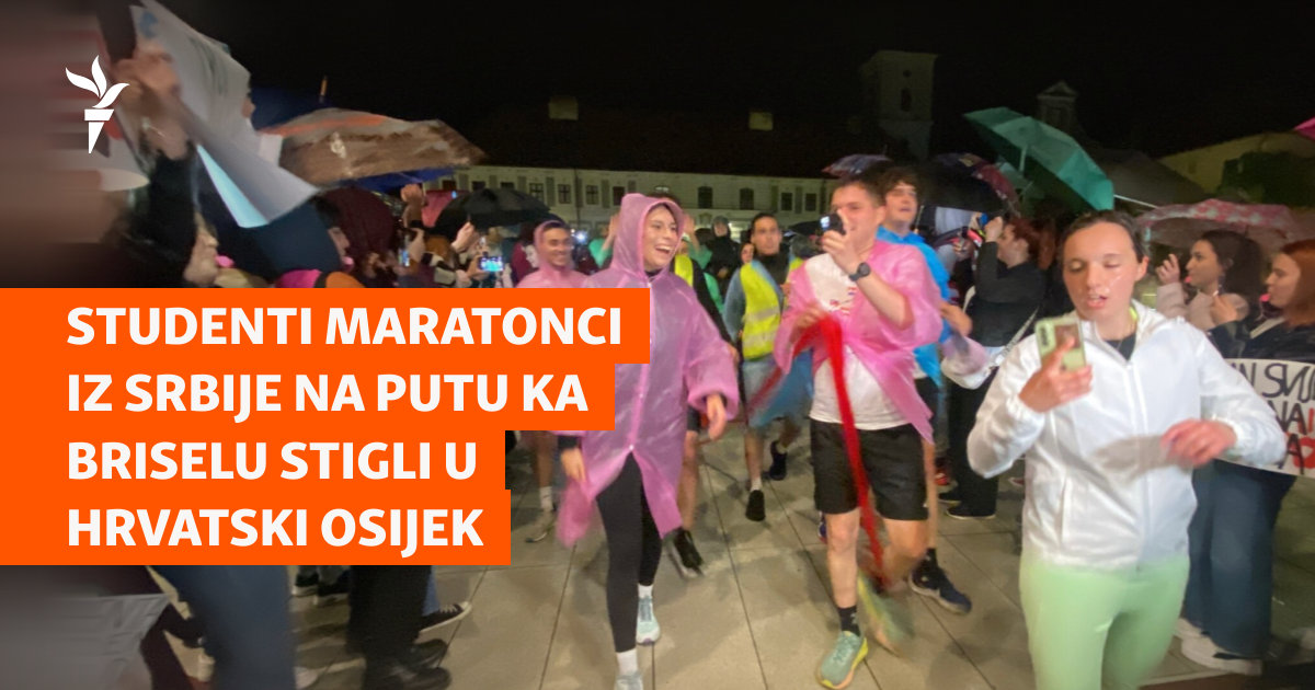 Studenti maratonci iz Srbije na putu ka Briselu stigli u hrvatski Osijek