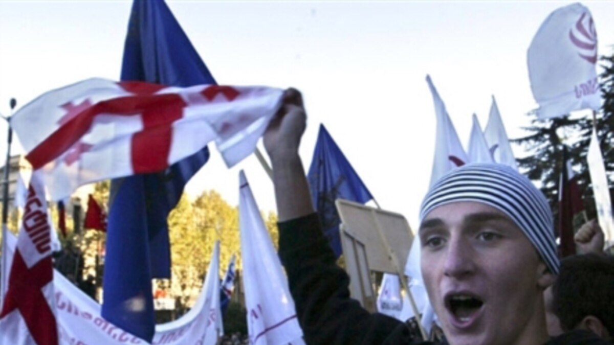 Thousands Rally Against Government In Georgia