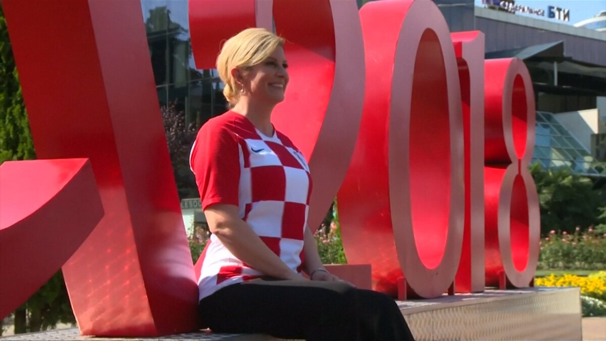 Croatian President Attends World Cup Quarterfinal In Sochi