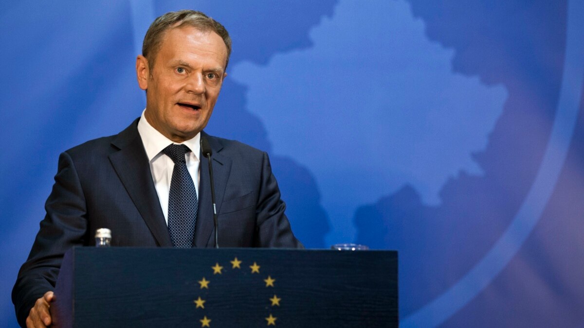 Tusk Urges Kosovo, Serbia To Work Harder At Normalizing Ties To Join EU