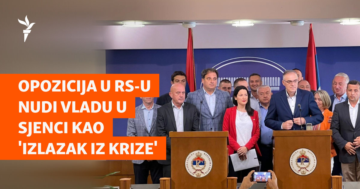Opozicija u RS-u nudi vladu u sjenci kao 'izlazak iz krize'