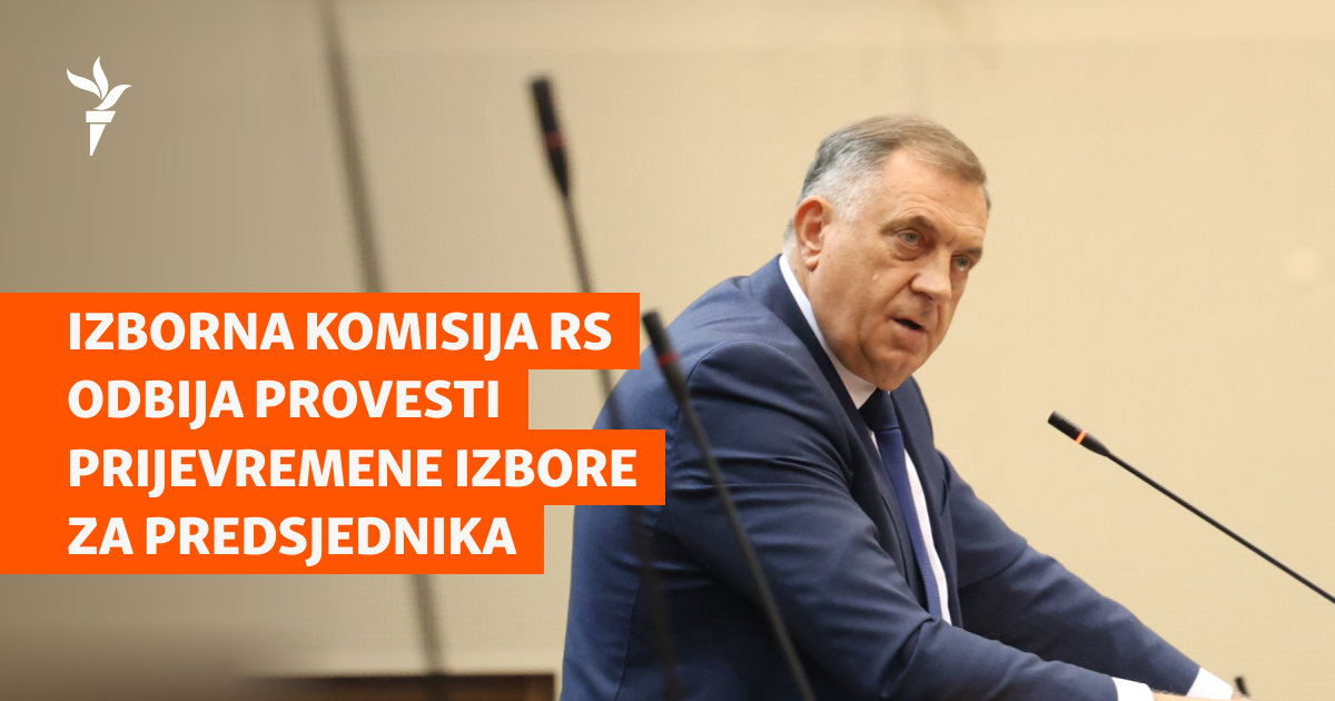 Izborna komisija RS odbija učestvovati u prijevremenim predsjedničkim izborima