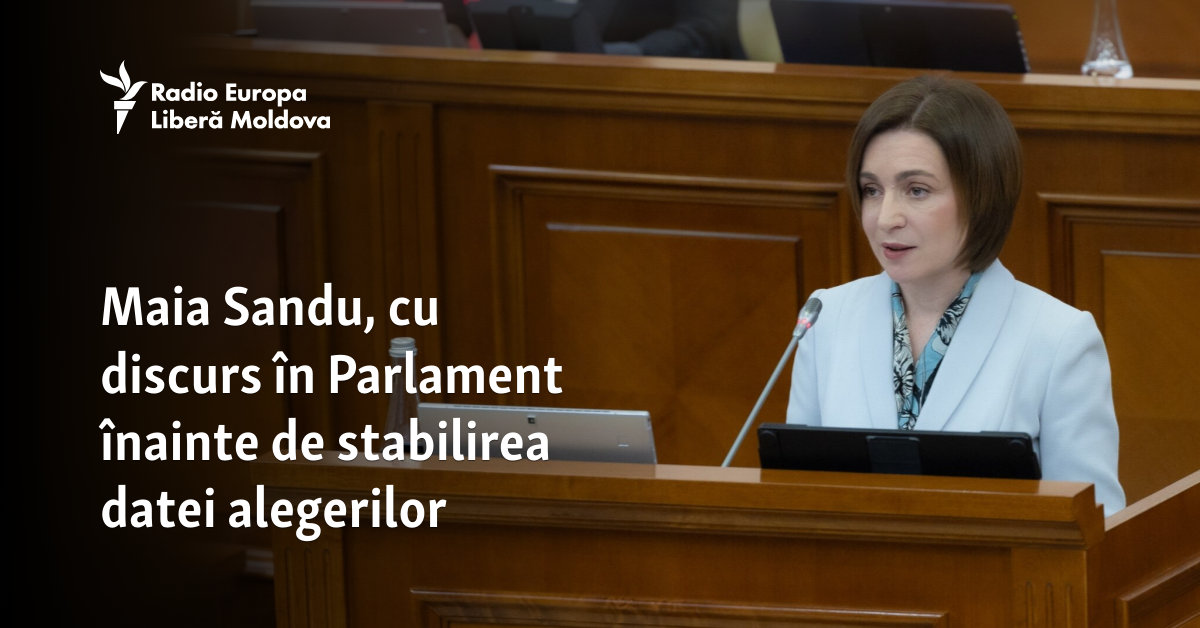 Maia Sandu, cu discurs în Parlament înainte de stabilirea datei alegerilor