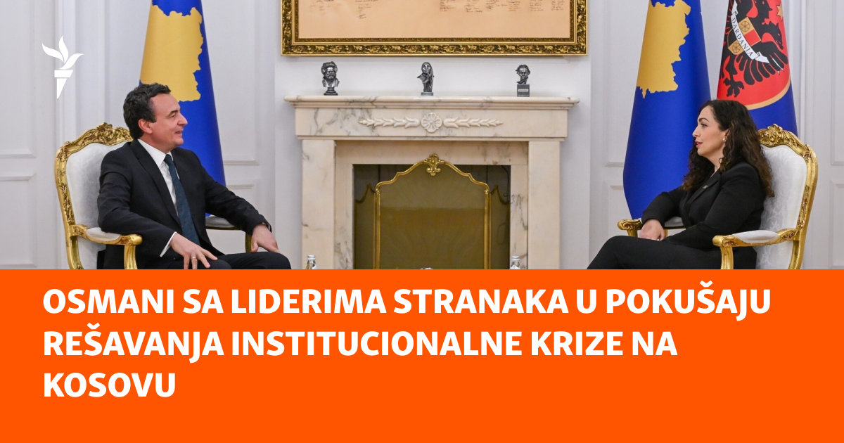 Osmani sa liderima stranaka u pokušaju rešavanja institucionalne krize ...