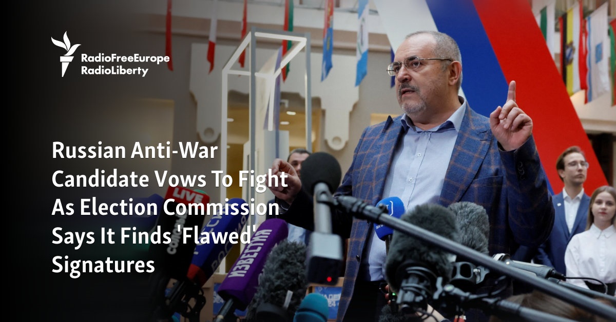 Russian Anti-War Candidate Vows To Fight As Election Commission Warns ...