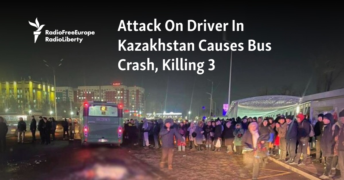 Attack On Driver In Kazakhstan Causes Bus Crash, Killing 3