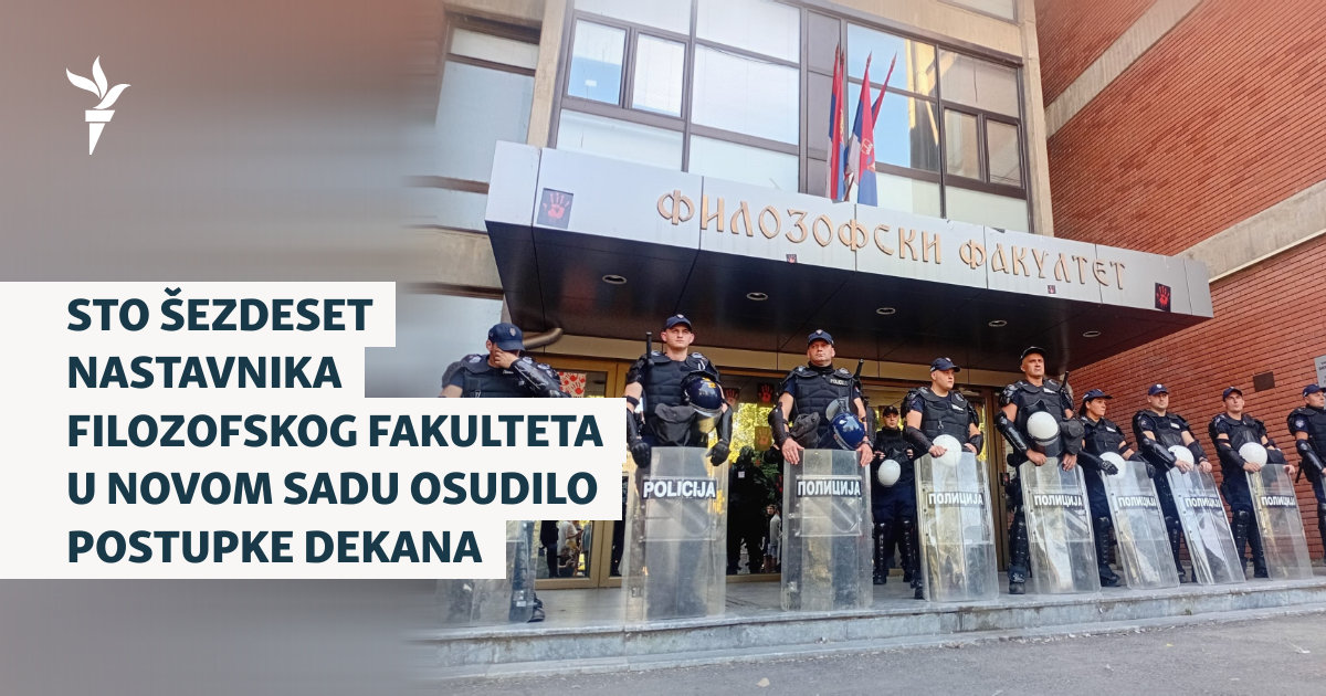 Sto šezdeset nastavnika Filozofskog fakulteta u Novom Sadu osudilo postupke dekana