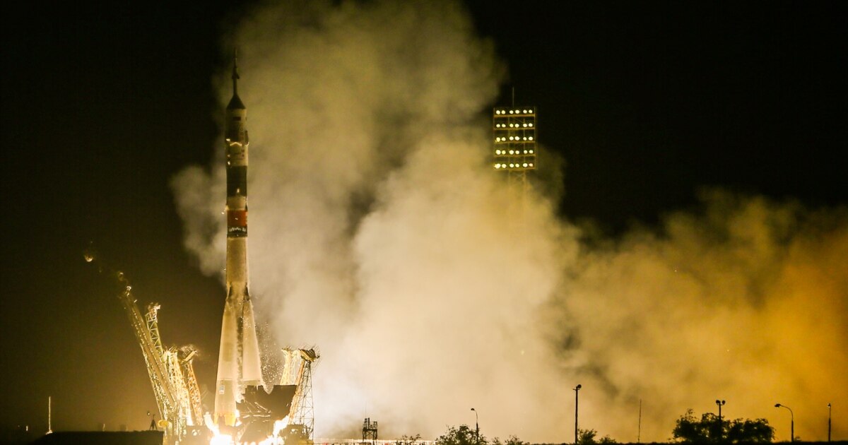 Russian Space Ship Arrives At ISS With Three-Man Crew