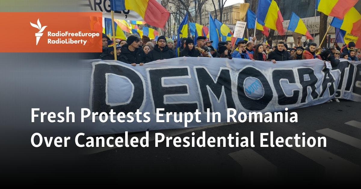 Fresh Protests Erupt In Romania Over Canceled Presidential Election