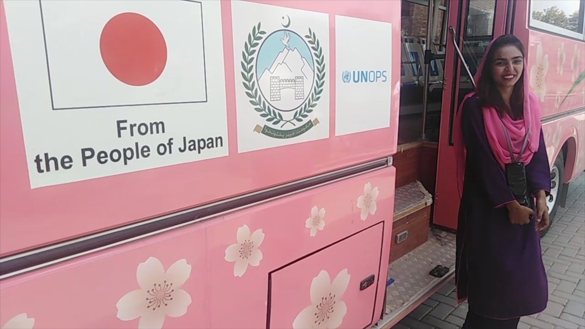 Pink Buses For Female Pakistani Students