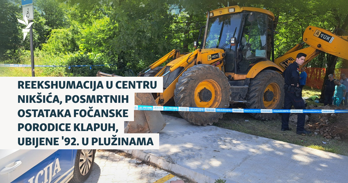 Reekshumacija u centru Nikšića, posmrtnih ostataka fočanske porodice ...