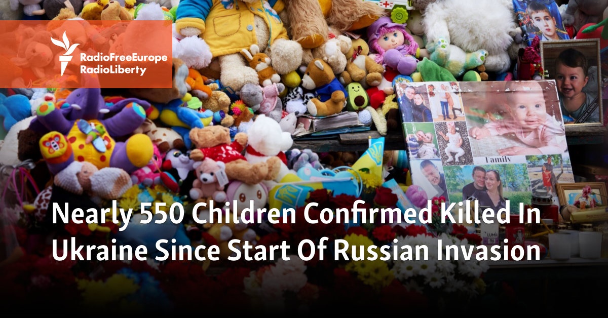 Nearly 550 Children Confirmed Killed In Ukraine Since Start Of Russian ...